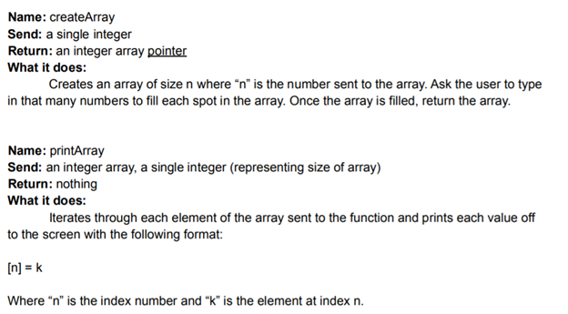 Solved Please help me create the following functions in C++ | Chegg.com