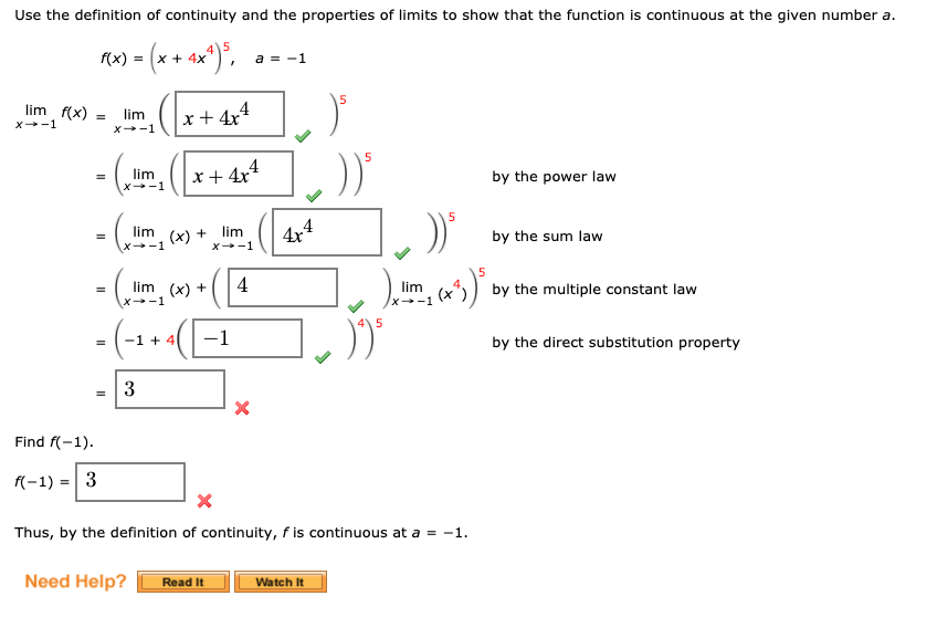 Solved Use The Definition Of Continuity And The Properties