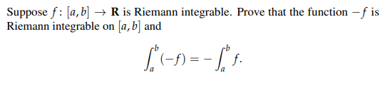 Solved Suppose f:[a,b]→R is Riemann integrable. Prove that | Chegg.com