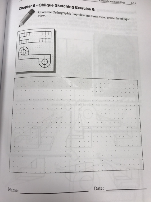 Solved Given the Orthographic Top view and Front view, | Chegg.com