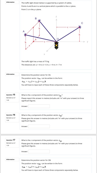 Solved Information The traffic light shown below is | Chegg.com