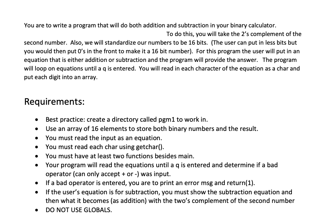 Solved You are to write a program that will do both addition | Chegg.com