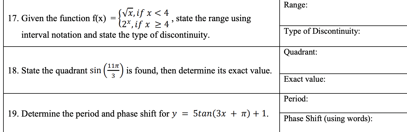 Solved Range: = (vx, if x