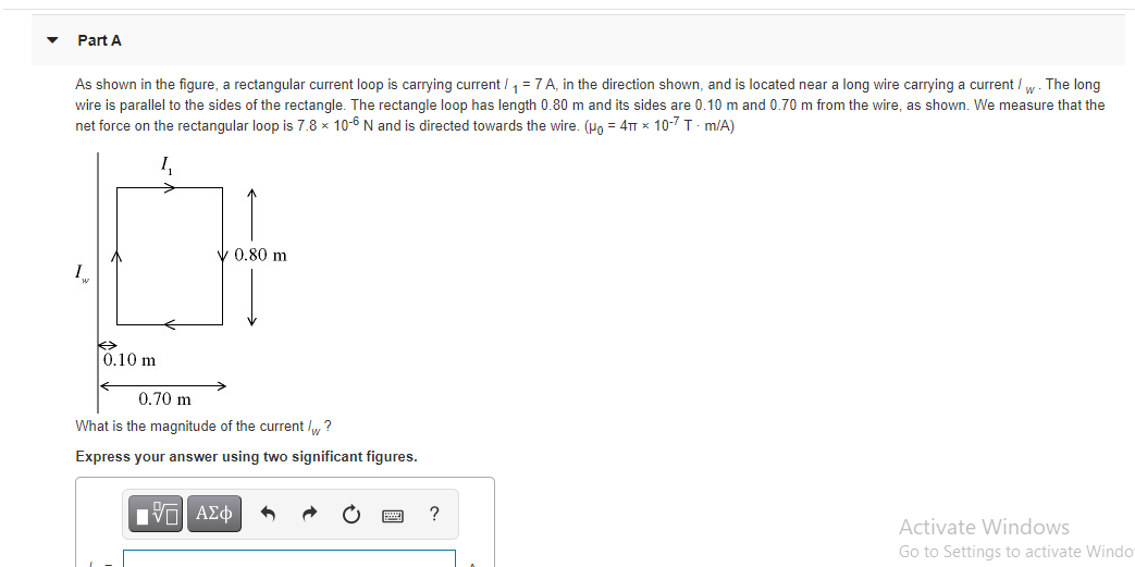 Solved Part A As shown in the figure, a rectangular current | Chegg.com
