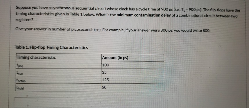 Solved Suppose You Have A Synchronous Sequential Circuit 3598