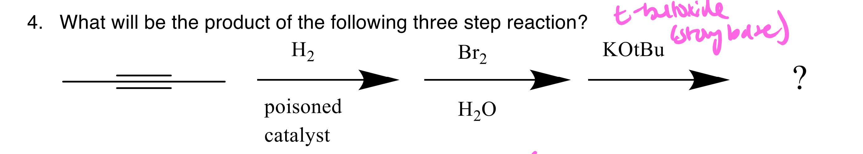 Solved 4. What will be the product of the following three | Chegg.com