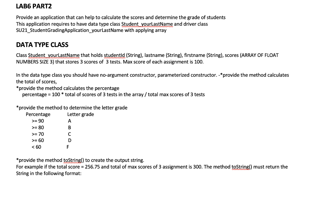 Solved LAB6 PART2 Provide an application that can help to | Chegg.com