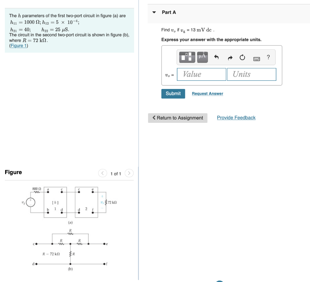 Solved The h parameters of the first two-port circuit in | Chegg.com