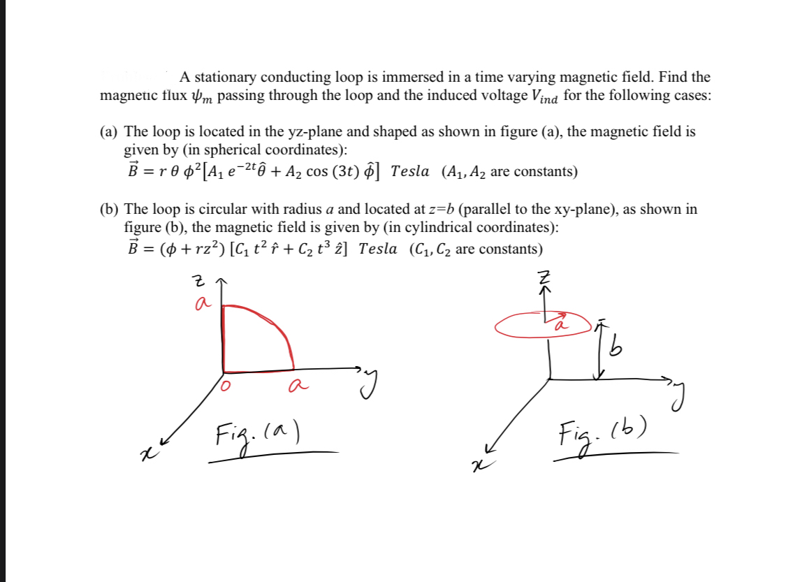 Solved A stationary conducting loop is immersed in a time | Chegg.com