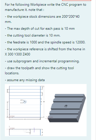 Solved For he following Workpiece write the CNC program to | Chegg.com