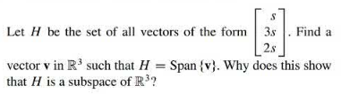 Solved Let H be the set of all vectors of the form | Chegg.com