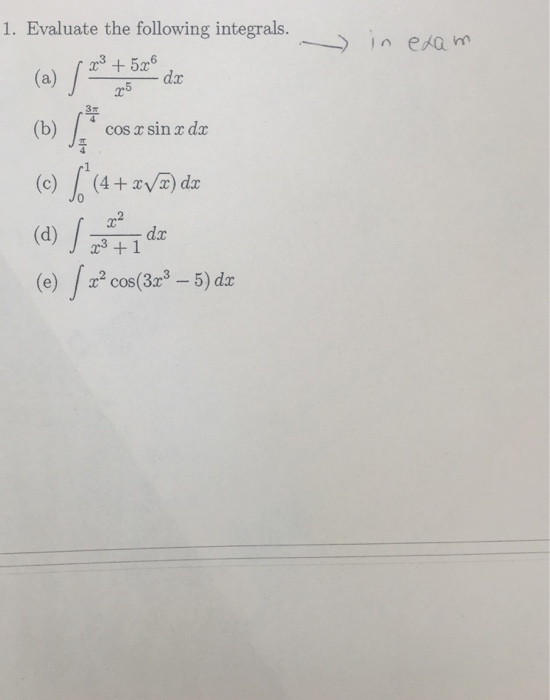 Solved Evaluate the following integrals. Integral x^3 + | Chegg.com