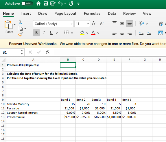 Solved AutoSave OFF A E sro - Home Insert Draw Page Layout | Chegg.com
