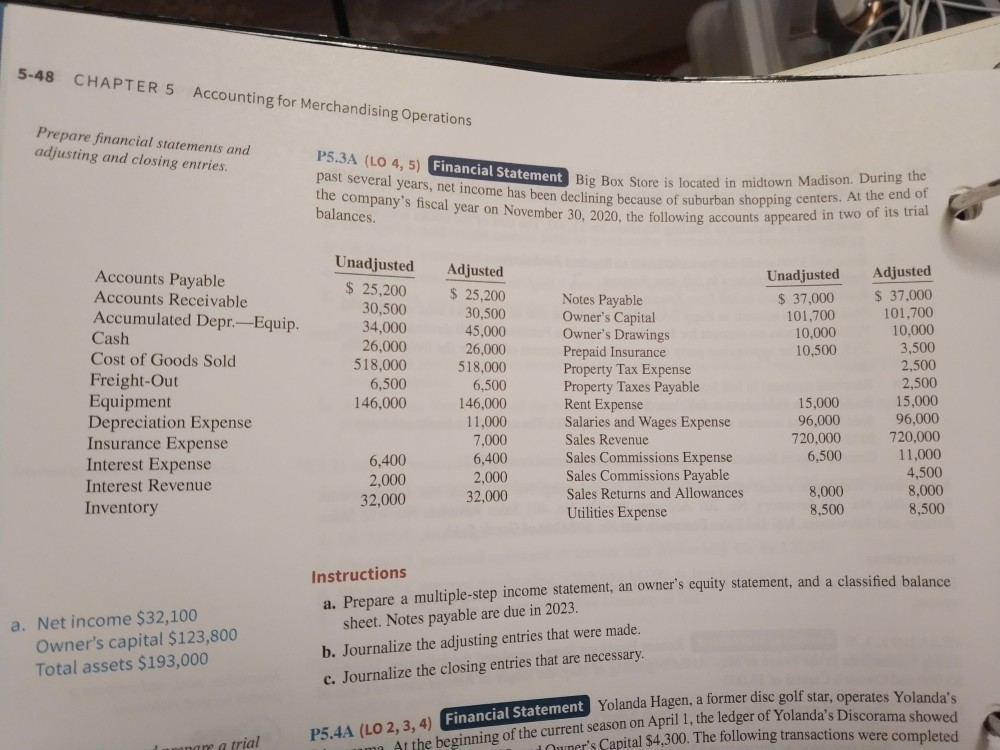 Solved 5-48 CHAPTER 5 Accounting for Merchandising | Chegg.com