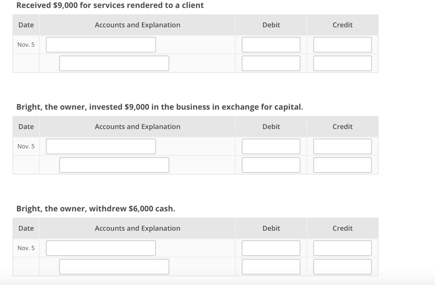 Solved Review the transactions and determine the accounts, | Chegg.com