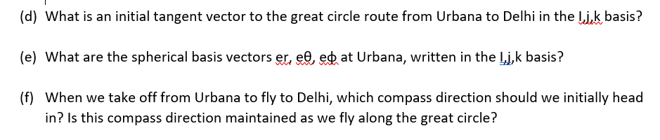 Solved Below is the coordinate of two cities: Urbana, Delhi | Chegg.com