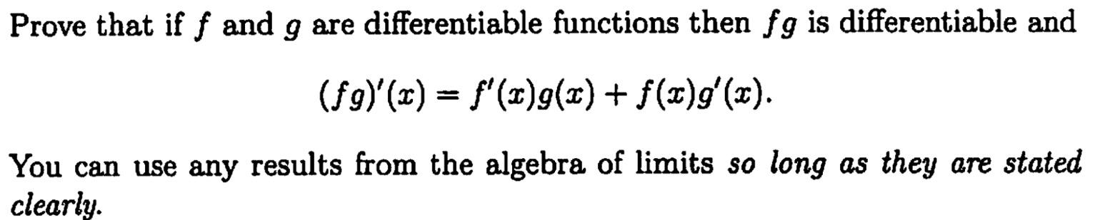 Solved Prove that if f and g are differentiable functions | Chegg.com
