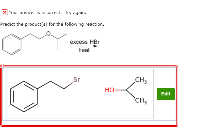 Solved Your answer is incorrect. Try again. Predict the | Chegg.com