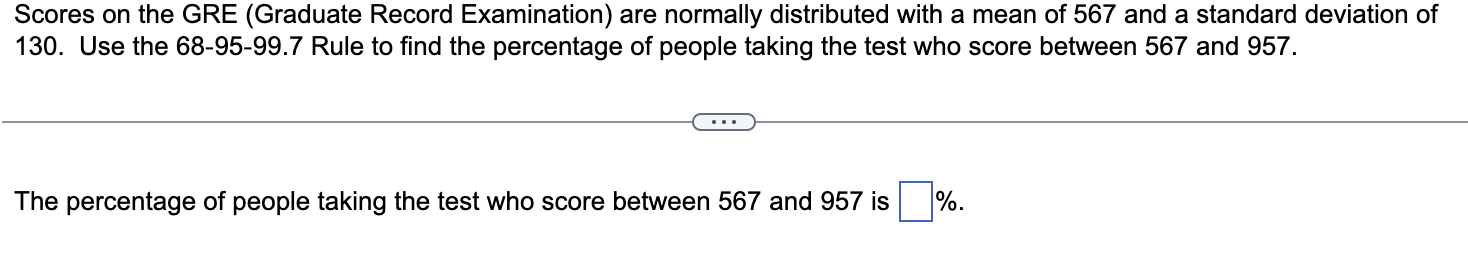 Solved Scores on the GRE (Graduate Record Examination) are | Chegg.com