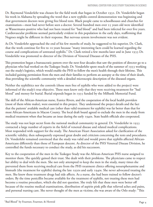 NATIONAL CENTER FOR CASE STUDY TEACHING IN SCIENCE | Chegg.com