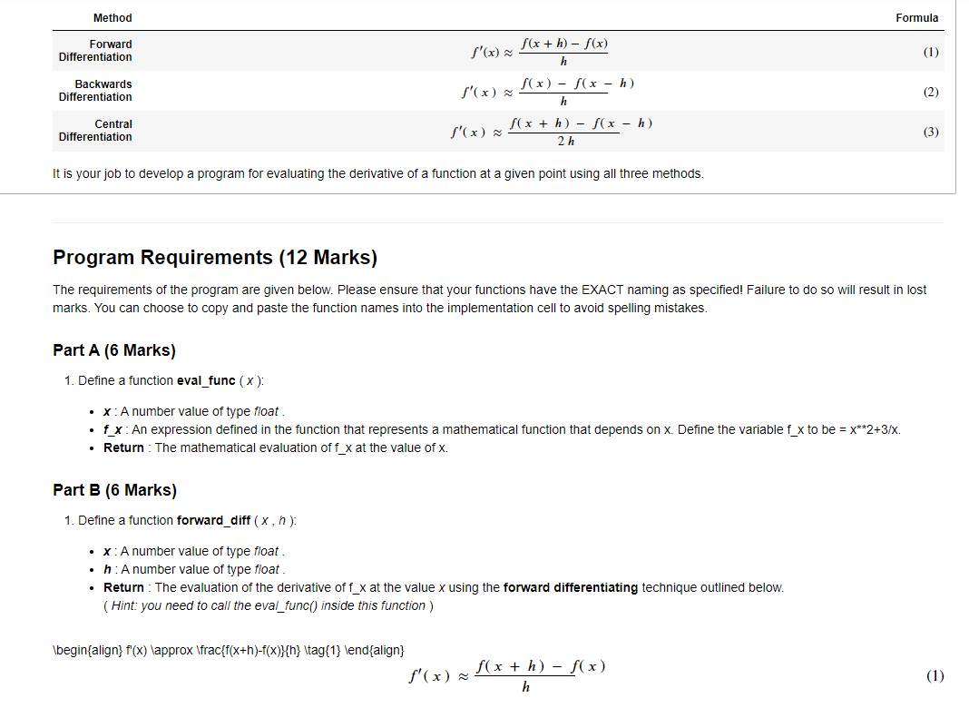 Solved Program Requirements (12 Marks) The requirements of | Chegg.com