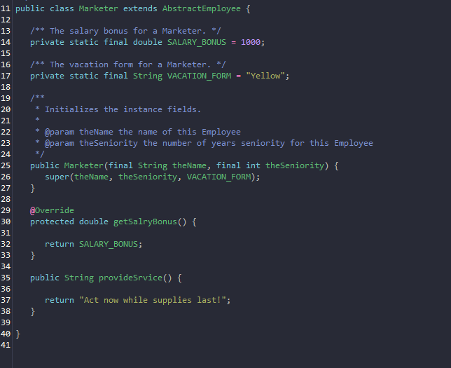 Solved 13 public final class EmployeeMain { /** A formatter | Chegg.com