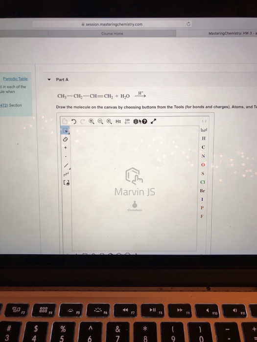 Solved draw the molecule on the canvas by choosing buttons | Chegg.com