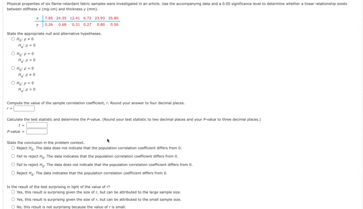 Solved State the appropriate null and alternative | Chegg.com