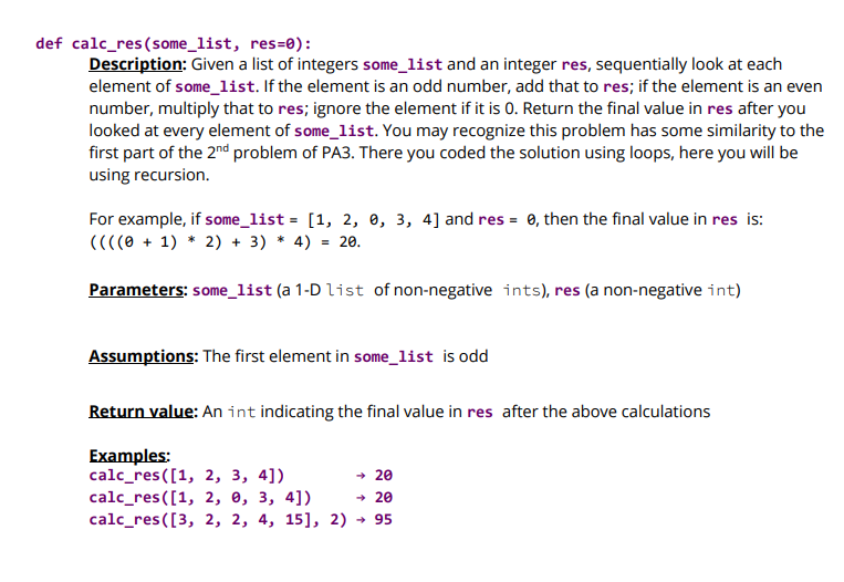 Solved Guidelines and Restrictions • You must use recursion | Chegg.com