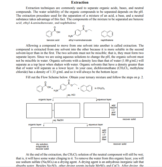 Solved Extraction Extraction techniques are commonly used to | Chegg.com