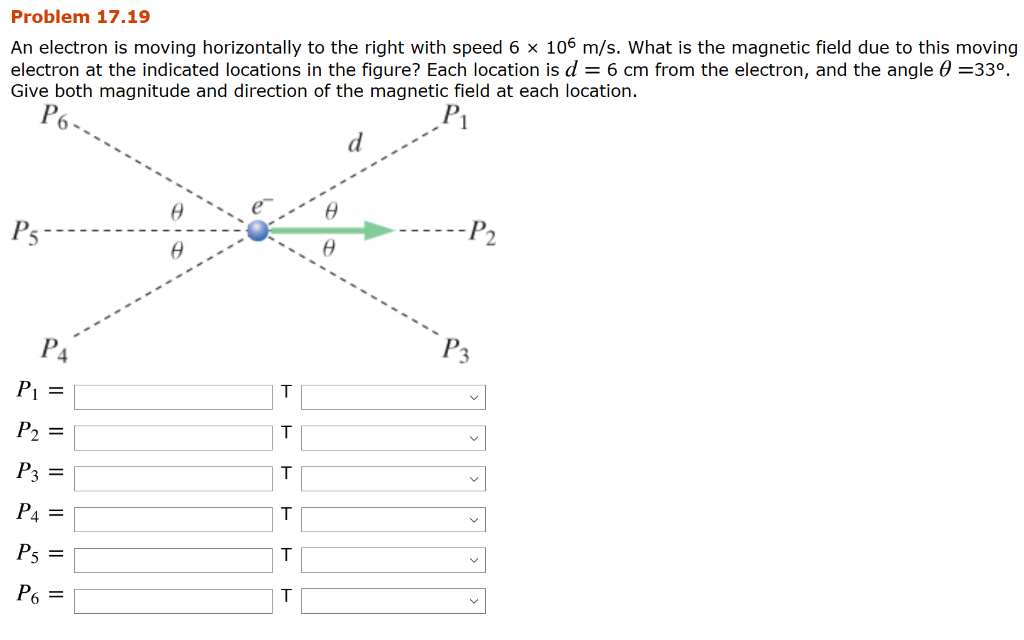 Solved Problem 17 19 An Electron Is Moving Horizontally To