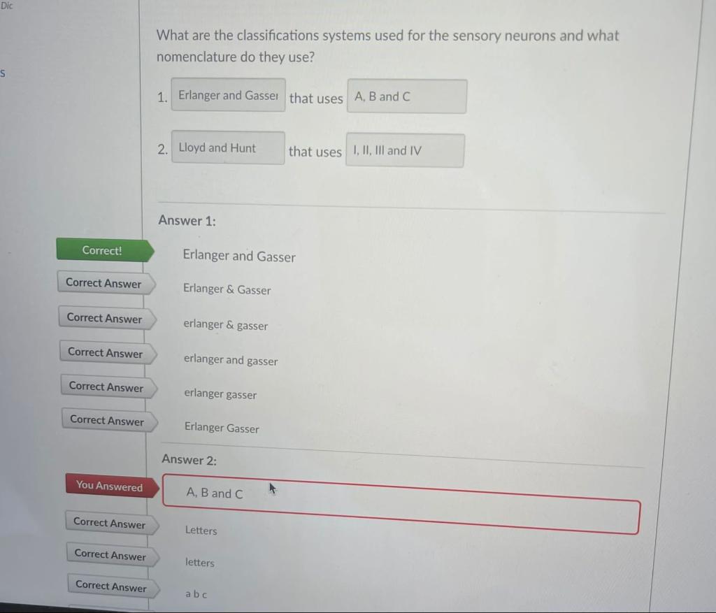 Solved What are the classifications systems used for the | Chegg.com