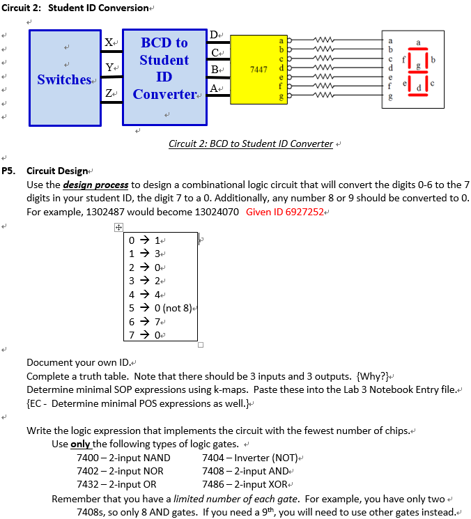 Circuit 1: 7-segment display and decoder ww + а а a | Chegg.com