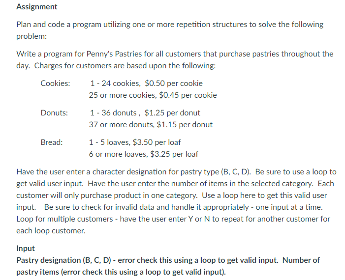 Solved Assignment Plan and code a program utilizing one or | Chegg.com