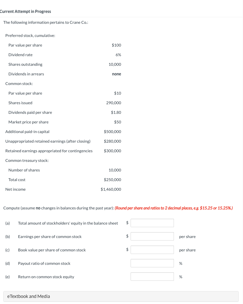 Solved Current Attempt in Progress The following information | Chegg.com