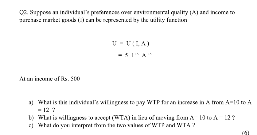 Solved Q2. ﻿Suppose an ﻿individual's preferences over | Chegg.com