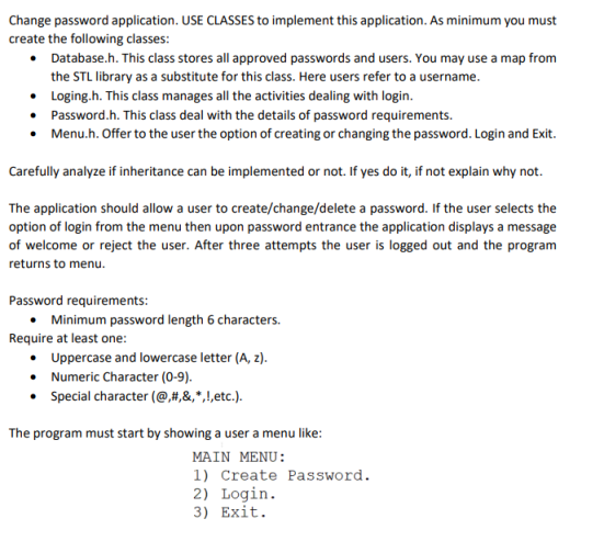 Solved Must be done in C++ Must use the STL Library to work | Chegg.com
