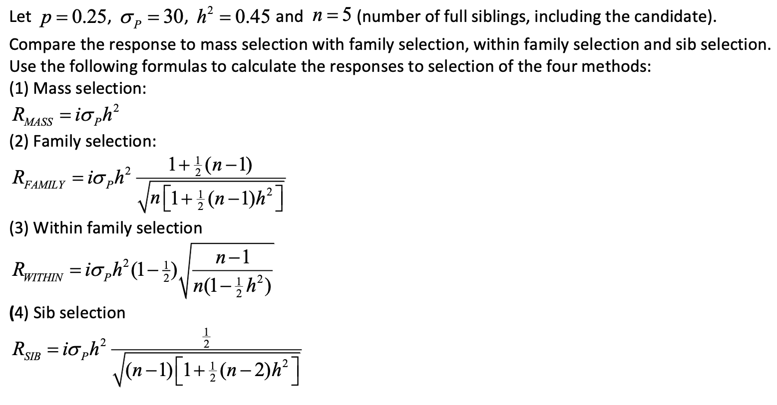 Solved Let p=0.25,σP=30,h2=0.45 and n=5 (number of full | Chegg.com