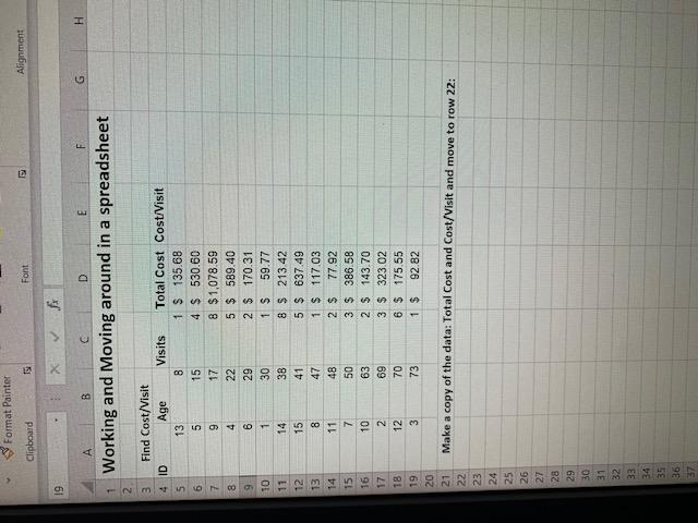 Solved Format Painter Clipboard 1 Font Alignment X f 19 C А | Chegg.com