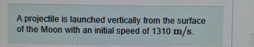 Solved a projectile is launched vertically from the surface | Chegg.com