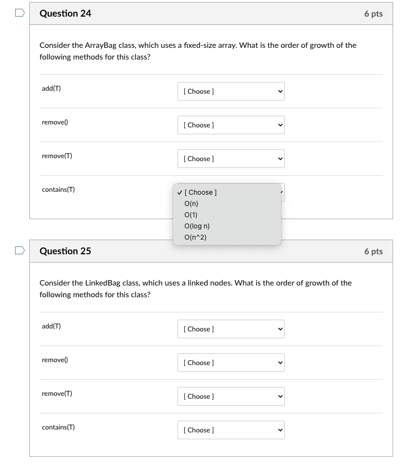 Solved Consider the ArrayBag class, which uses a fixed-size | Chegg.com