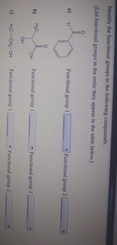 Solved Identify the functional groups in the following | Chegg.com