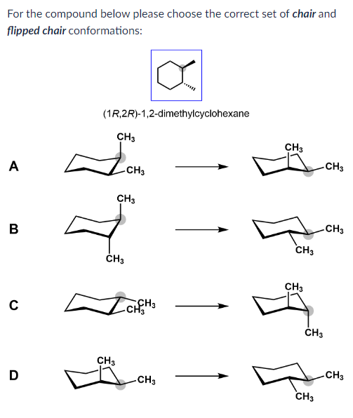 Solved For the compound below please choose the correct set | Chegg.com
