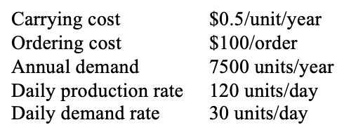 Solved Using the following data and assuming that the | Chegg.com