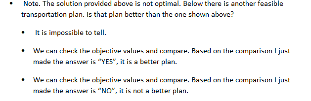 Solved 3. The following transportation table represents the | Chegg.com