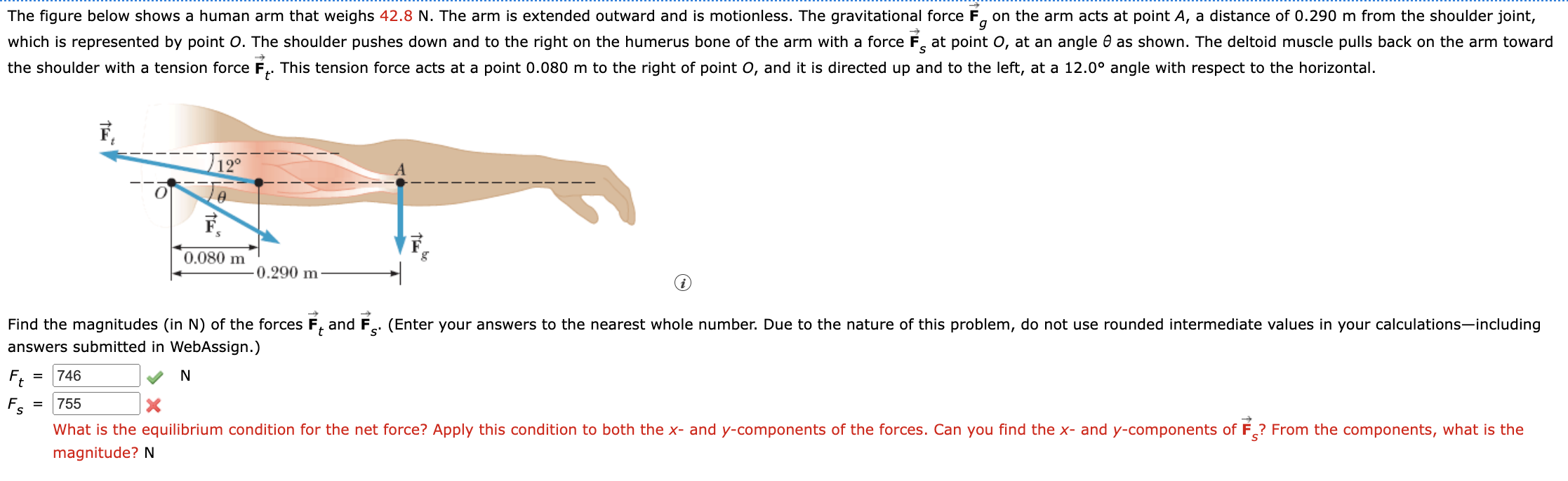 Solved i) answers submitted in WebAssign.) Ft=1 NFs= | Chegg.com