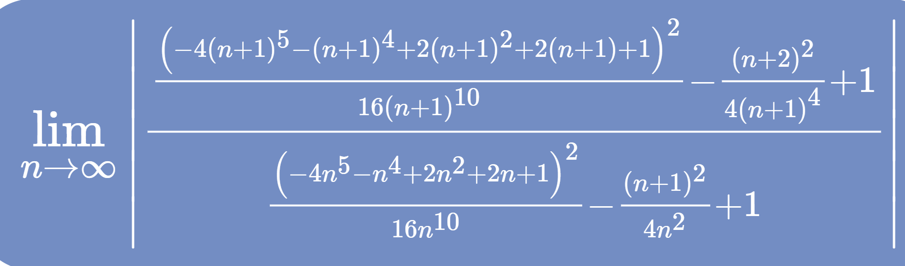 Solved Solve the limit using the Ratio Test.I have already | Chegg.com