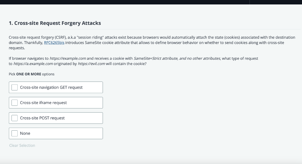 Solved Cross-site request forgery (CSRF), a.k.a "session | Chegg.com