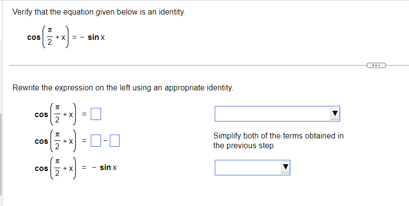 Solved Verify that the equation given below is an identity. | Chegg.com
