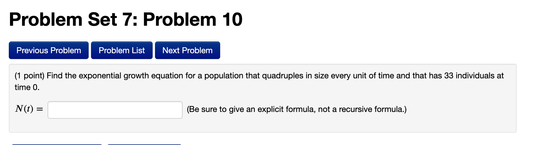Solved Problem Set 7: Problem 10 Previous Problem Problem | Chegg.com